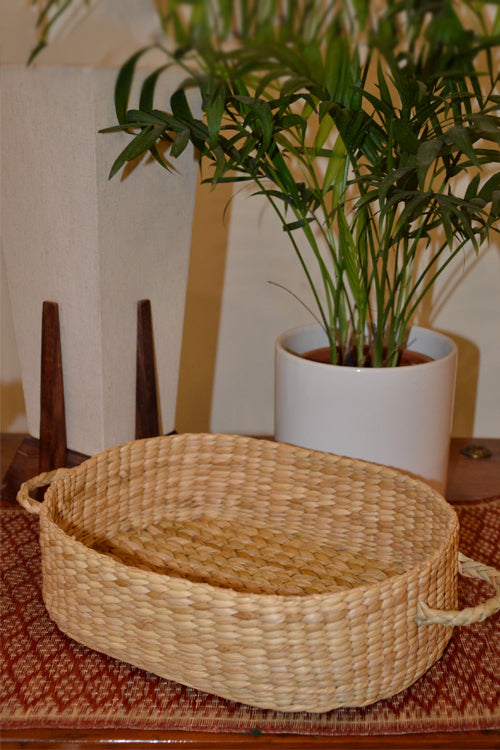 Kauna Oval Basket (Natural) – Dharini