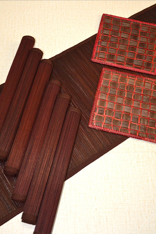 Bamboo & Screw Pine Dining Gift Set (Brown) – Dharini